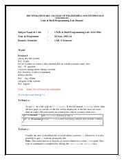 Unix And Shell Programming Lab Manuals1 Pdf SRI VENKATESWARA COLLEGE