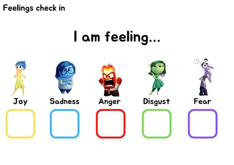 Inside Out Emotion Check In Etsy