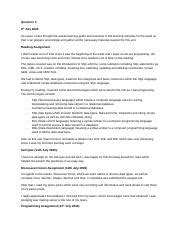 CS Learning Journal Unit Docx Question Th July As Usual I Went Through The