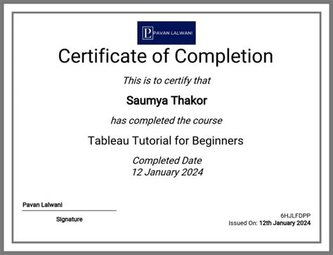 Saumya Thakor On Linkedin Tableau Datavisualization Dataanalytics Learning Certification…