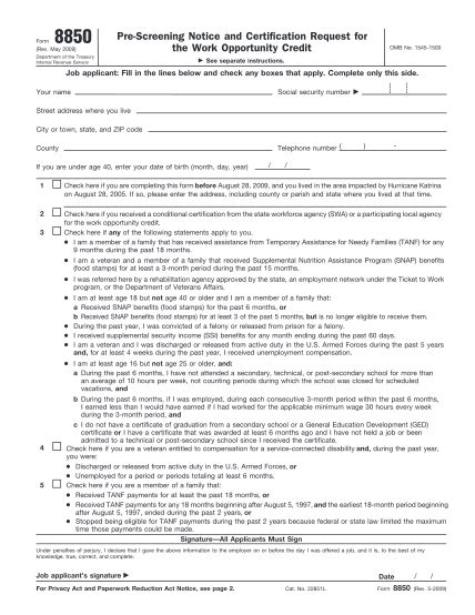 5 8850 Form Free To Edit Download And Print Cocodoc
