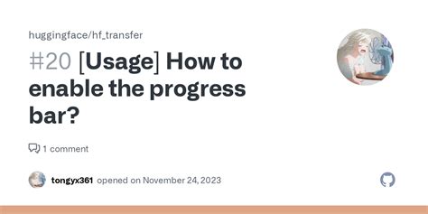 Usage How To Enable The Progress Bar · Issue 20 · Huggingfacehf
