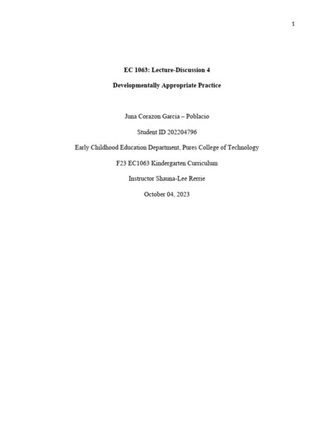 Lecture 4 Ec 1063 Assignment 1 Lecture Discussion 4 Pdf