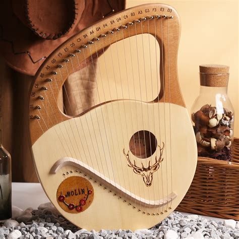 Lyre 24 String Beginner Lyre 24 String Harp Lyre Small Portable Musical