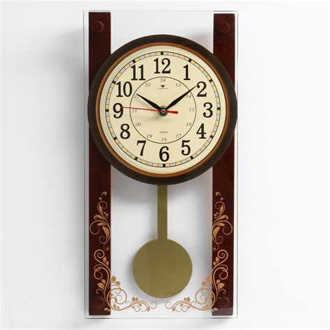 Часы настенные интерьерные с маятником Лоза бесшумные 6848790 Купить по цене от 955 00