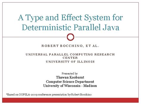 a type and effect system for deterministic parallel