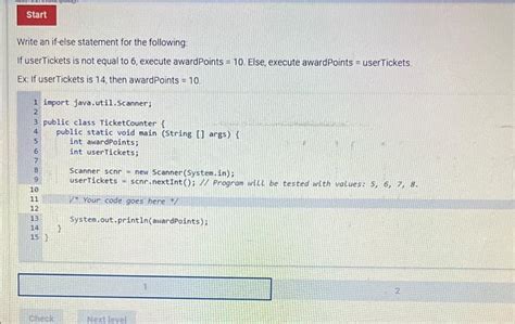 Solved Write An If Else Statement For The Following If