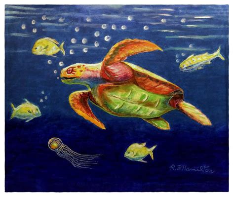 Dicks Sea Turtle Throw Contemporary Blankets By Bison Commerce