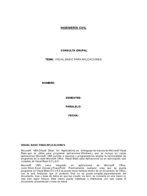 visual basic para aplicaciones pdf visual basic para aplicaciones