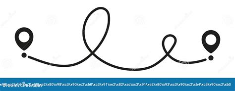 Pin Map Line Navigation Pointers Stock Illustration Illustration Of