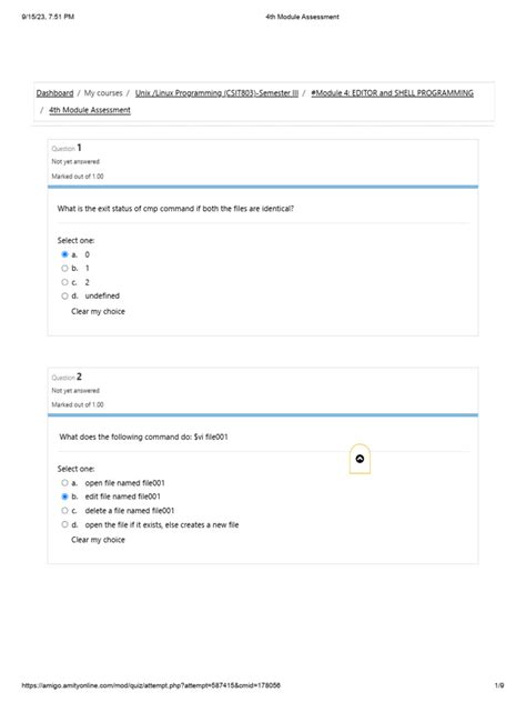4th Module Assessment 28 Marks Unix Linux Programming Csit803