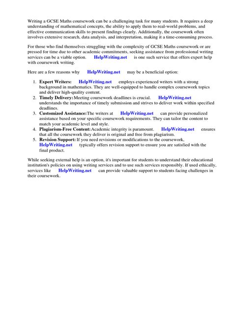 Coursework Gcse Maths Pdf Sat Sampling Statistics