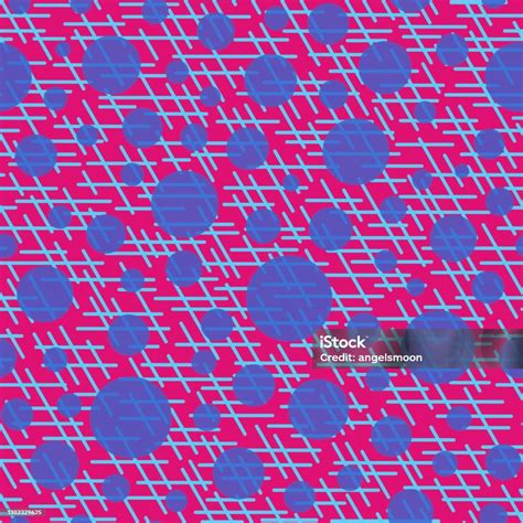 화려한 공과 라인추상 원활한 패턴 배경에 대한 그림 다채로운 물방울 무늬 장식 초대 포스터 카드 전단지 배너 직물 직물에 적합합니다 아쿠아마린 퍼플 블루 규토에 대한 스톡