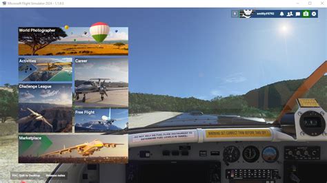 Exit To Main Menu Results In Broken Ui User Interface And Activities Microsoft Flight