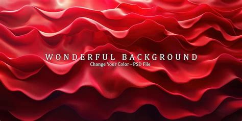 Premium Psd Abstract Red Wavy Pattern