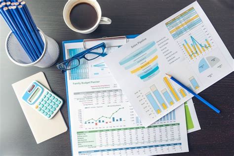 premium photo excel stat spreadsheet business analytics graph statistic with graph and table