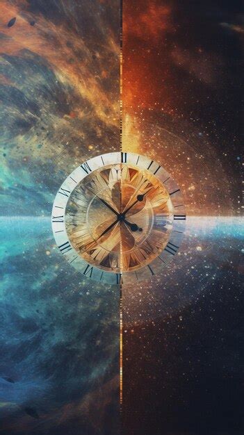 premium ai image generative ai image of wall clock with bidirectional