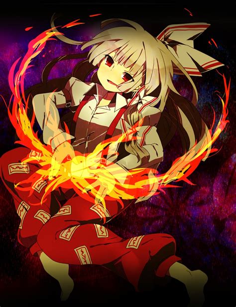 Fujiwara No Mokou Touhou Drawn By Yapi Yabai Toki Danbooru