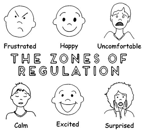 Coloring Sheet Zone Printable Zones Of Regulation Pdf