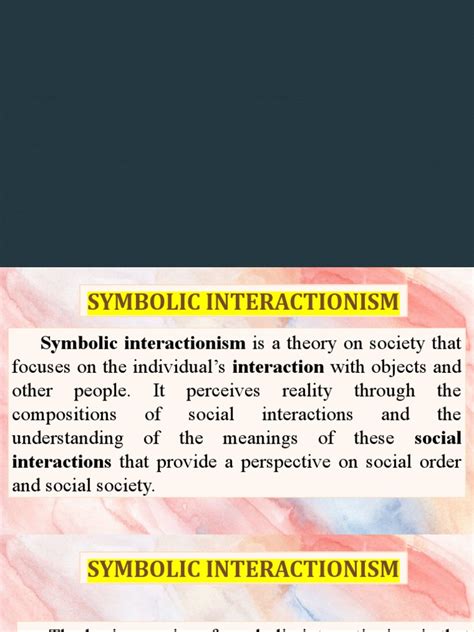 Day10 Symbolic Interactionism Pdf Psychology Communication