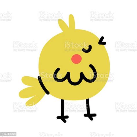 Ilustración De Lindo Pollito Dibujado A Mano Ilustración Vectorial