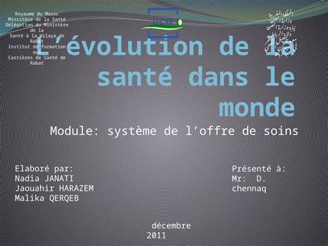 Ppt Module Système De Loffre De Soins Royaume Du Maroc Ministère De La Santé Délégation Du