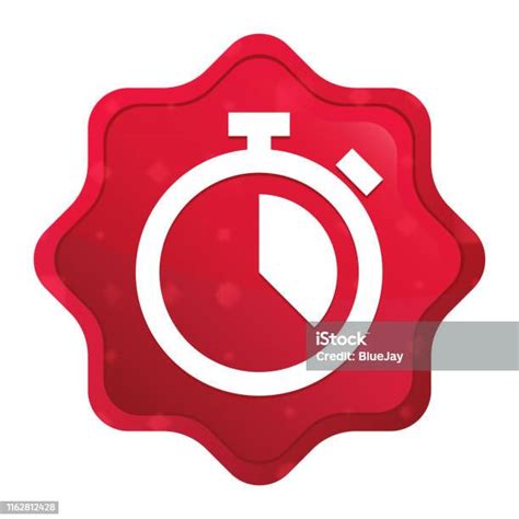 스톱워치 아이콘 안개 장미 레드 스타 버스트 스티커 버튼 0명에 대한 스톡 벡터 아트 및 기타 이미지 0명 경쟁 계시기 Istock
