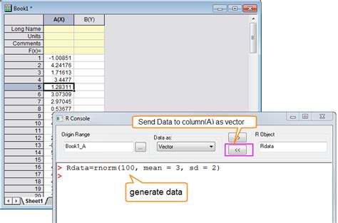 Help Online Labtalk Programming Running R In Origin