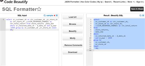Best SQL Query Format Tools Online DWgeek Com