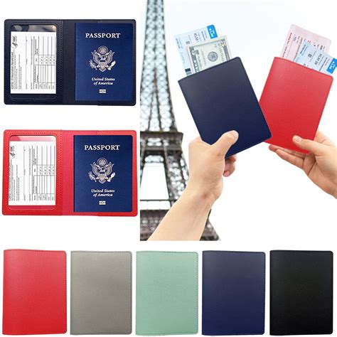 Walbest Durable Passport Cover Universal Faux Leather Portable Passport