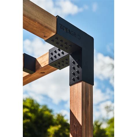 Toja Grid Trio Pergola Corner Brackets For 4 X 4 Wood Post 2 Pack
