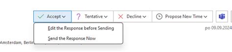 Outlook Invitation Accept Meeting Without Sending Response Microsoft Community