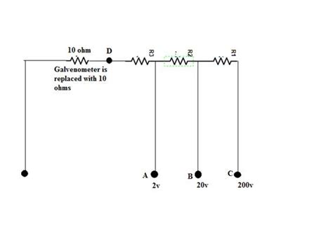 A Multi Range Voltmeter Can Be Constructed By Using A Galvanometer