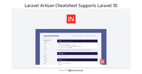 Laravel Artisan Cheatsheet Supports Laravel 10