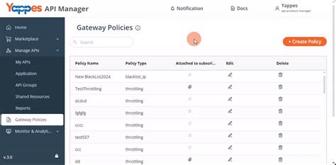creating a policy w edit and delete yappes documentation