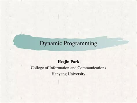 PPT Dynamic Programming PowerPoint Presentation Free Download ID