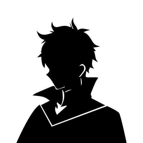Anime Head Silhouette Man Anime Style 43114047 Vector Art At Vecteezy