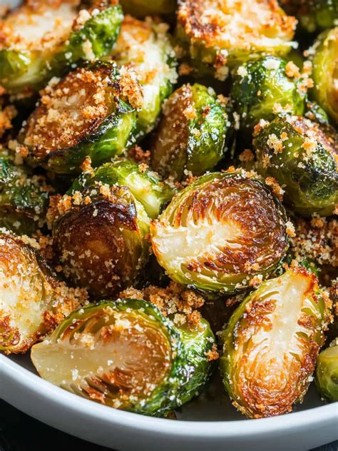 Ultimate Roasted Brussels Sprouts With Garlic Parmesan Crunch