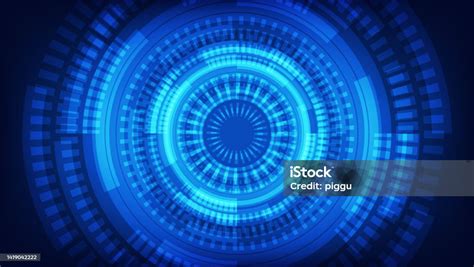 현대 그래픽 디자인을위한 하이테크 서클 디지털 Hud 화면 미래 지향적 인 기술 배경 개념 개념에 대한 스톡 벡터 아트 및 기타 이미지 Istock