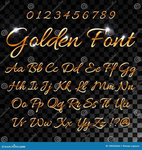 Gold Fonts Photos