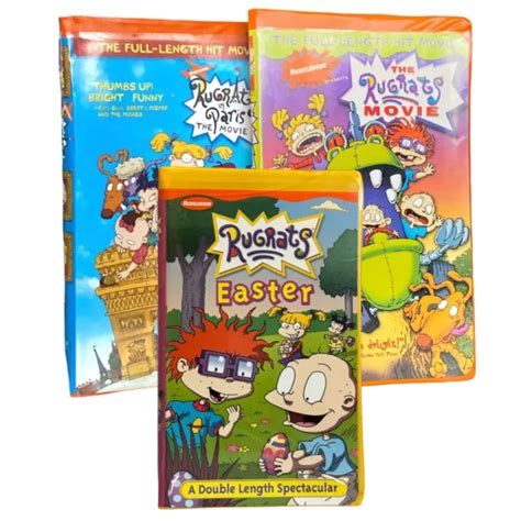 Nickelodeon Rugrats Vhs Lot Of The Rugrats Movie Paris Easter Clamshell