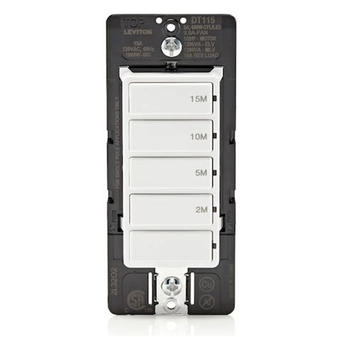 Leviton Decora Vizia 24 Hour Programmable Timer Light Switch In White