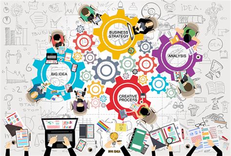 비즈니스 분석 및 계획 컨설팅 팀워크 프로젝트 관리 재무 보고서 및 전략을 위한 평면 디자인 일러스트 레이션 개념 개념 웹 배너