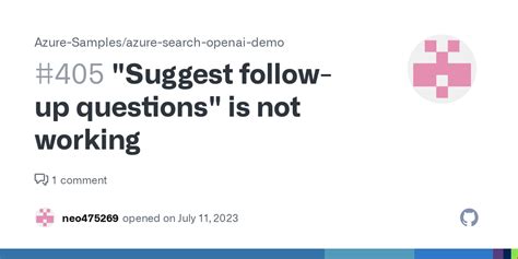 Suggest Follow Up Questions Is Not Working · Issue 405 · Azure Samplesazure Search Openai