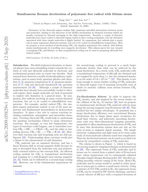Pdf Simultaneous Zeeman Deceleration Of Polyatomic Free Radical With