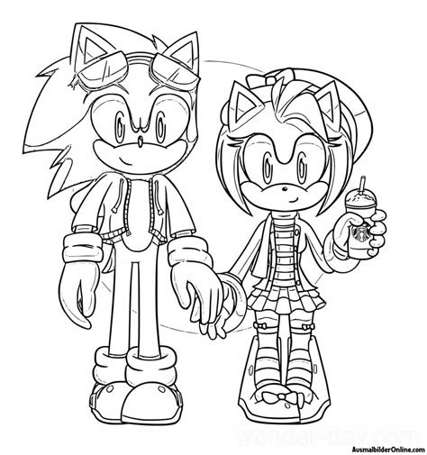 Kostenlose Sonic Und Amy Rose Zum Ausmalen Online Und Zum Ausdrucken