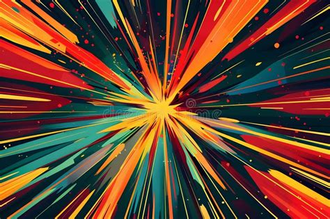vibrant abstract art exploding colors radiate dynamically creating an