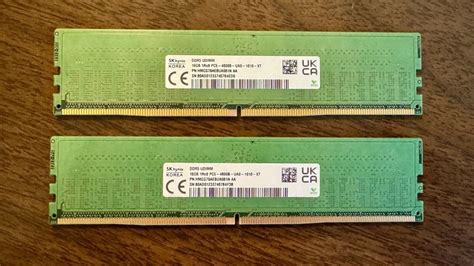Used Sk Hynix 32gb 2 X 16gb Pc5 38400 Ddr5 4800 Memory Non Ecc