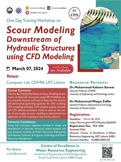 One Day Training Workshop On Scour Modeling Downstream Of Hydraulic