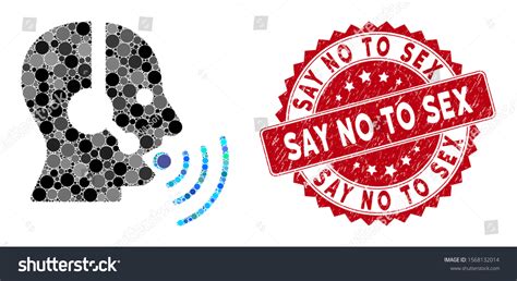 Collage Operator Talking Sound Waves Grunge Stock Vector Royalty Free